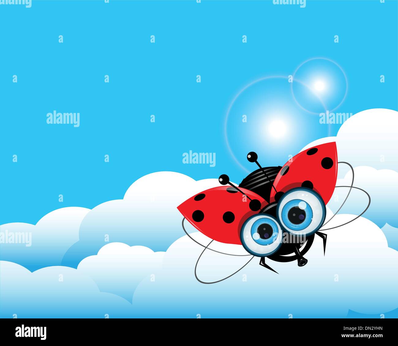 Ladybug in the Sky Stock Vector Image & Art - Alamy