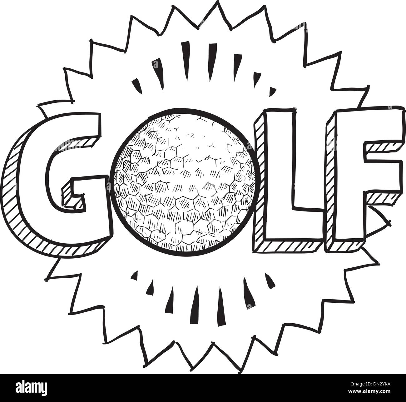 Golfer chipping ball Stock Vector Images - Alamy