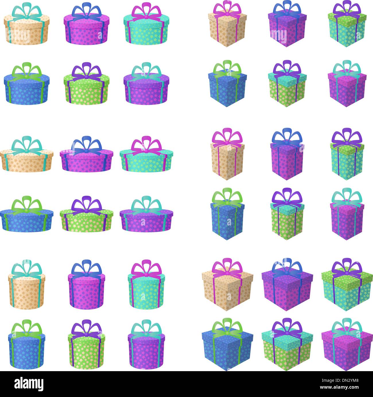 Round boxes Stock Vector Images - Alamy