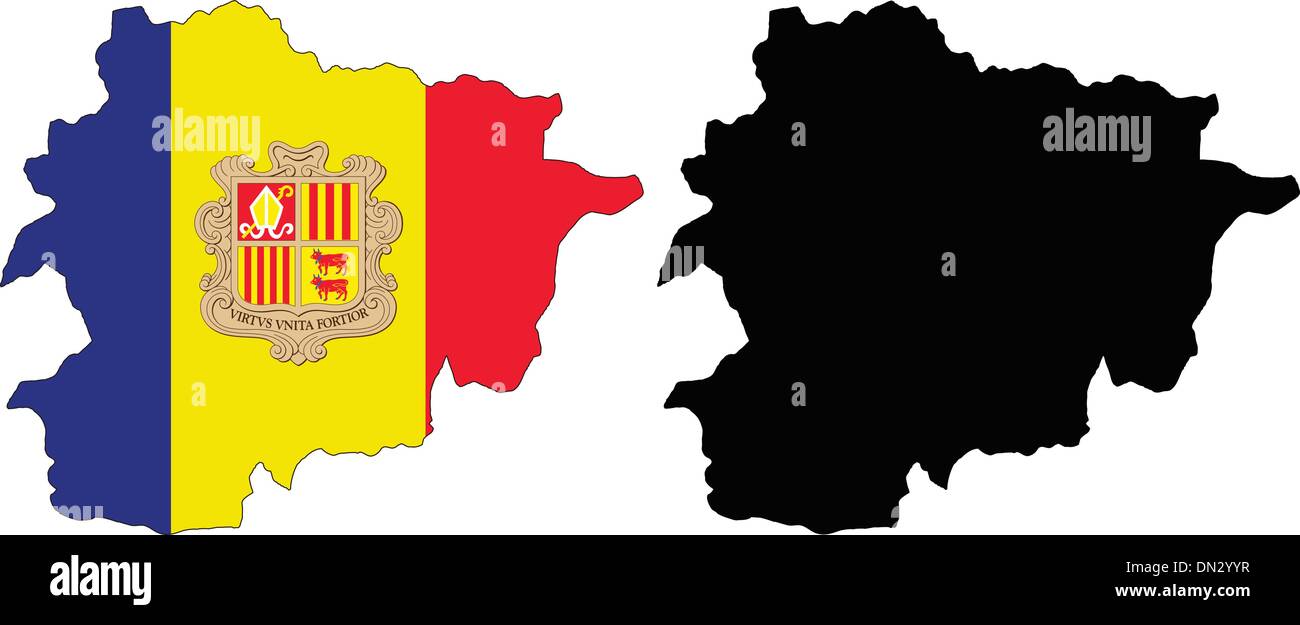 Andorra flag map Stock Vector Images - Alamy