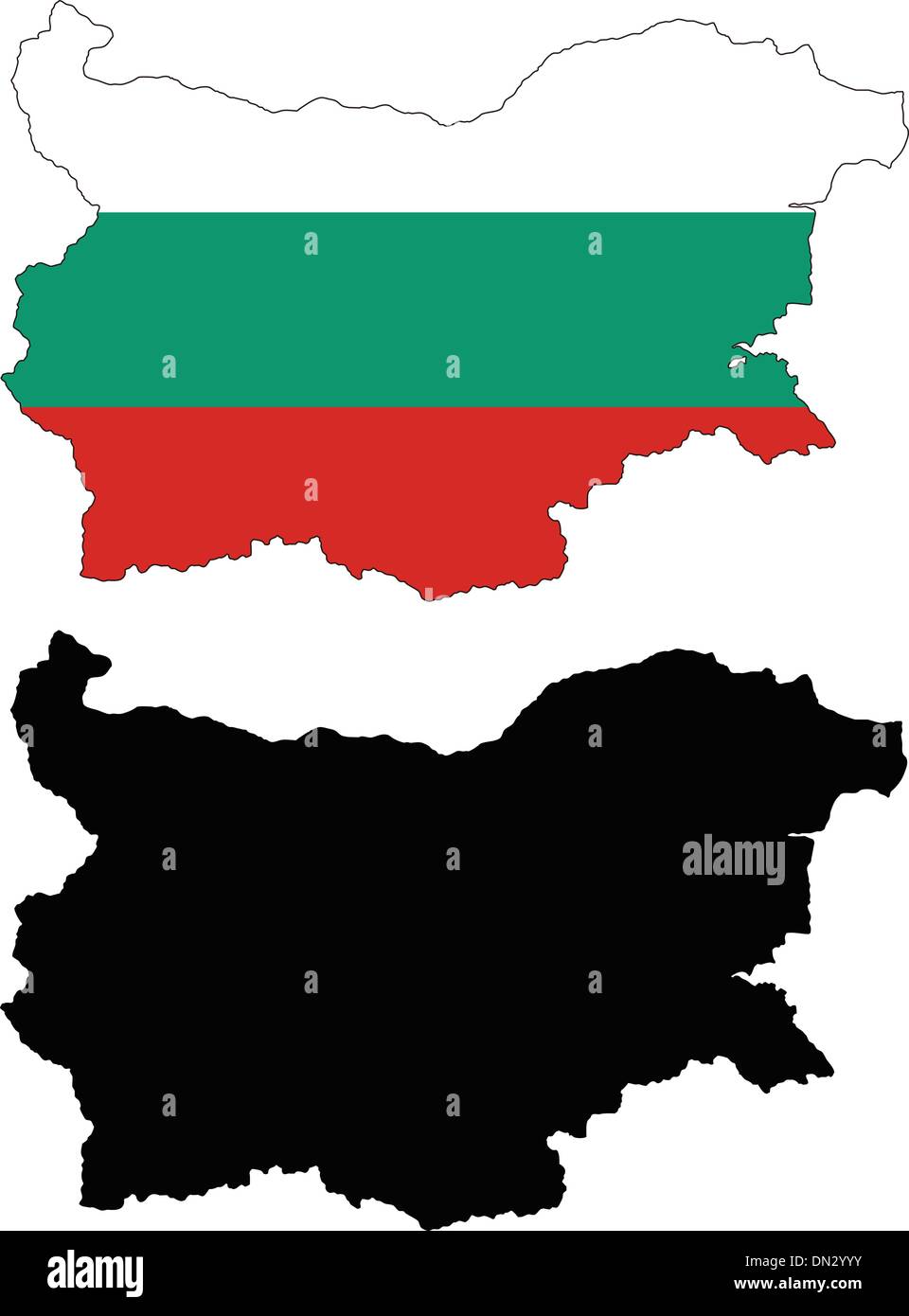 Bulgaria outline map Stock Vector Images - Alamy