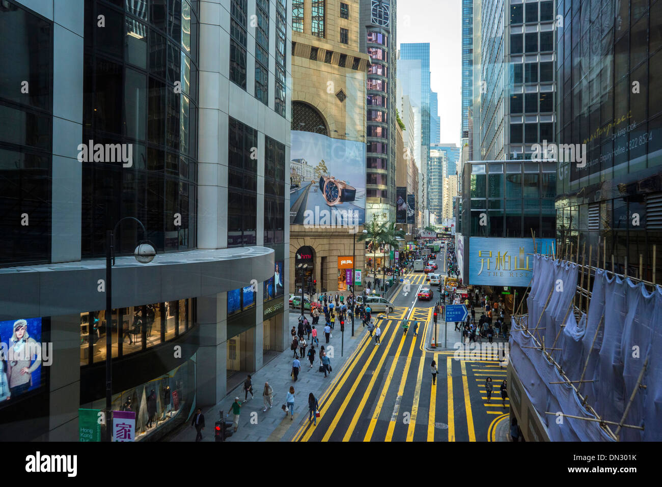 Queen's Road, Hong Kong, overview Stock Photo - Alamy
