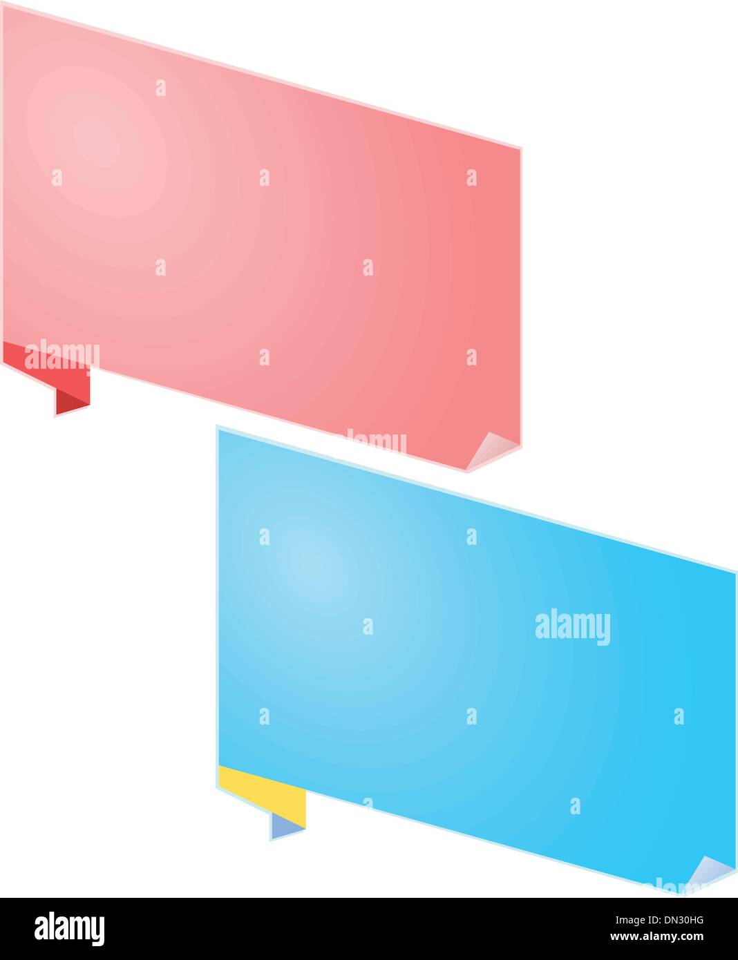 pink and blue paper notes Stock Vector Image & Art - Alamy