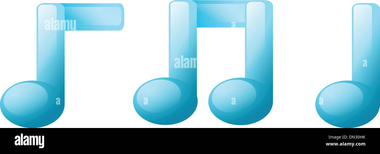 Blue musical notes Stock Vector Image & Art - Alamy