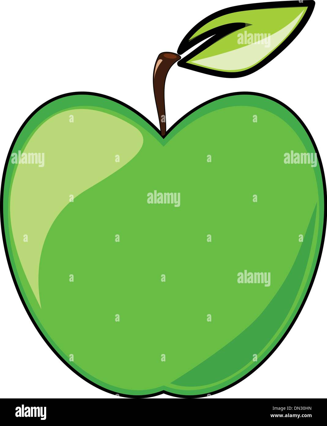 Green apple vector Stock Vector Image & Art - Alamy