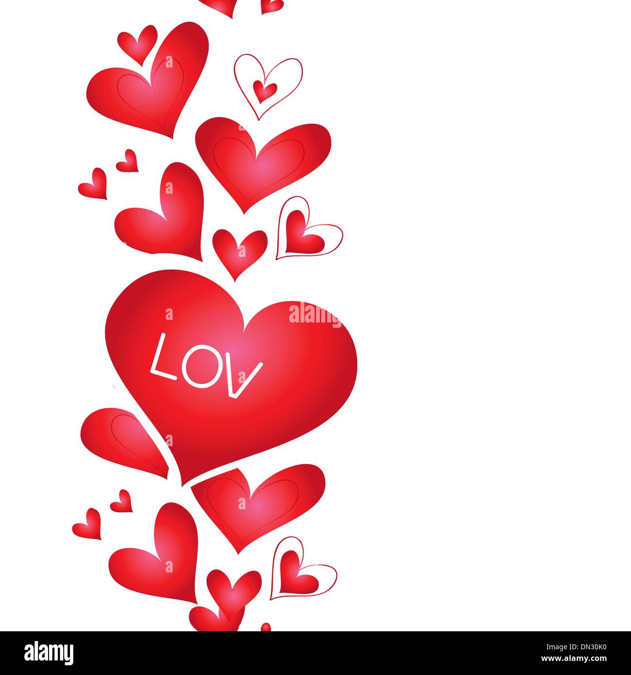 Vector banner with a heart, I love you Stock Vector Image & Art - Alamy