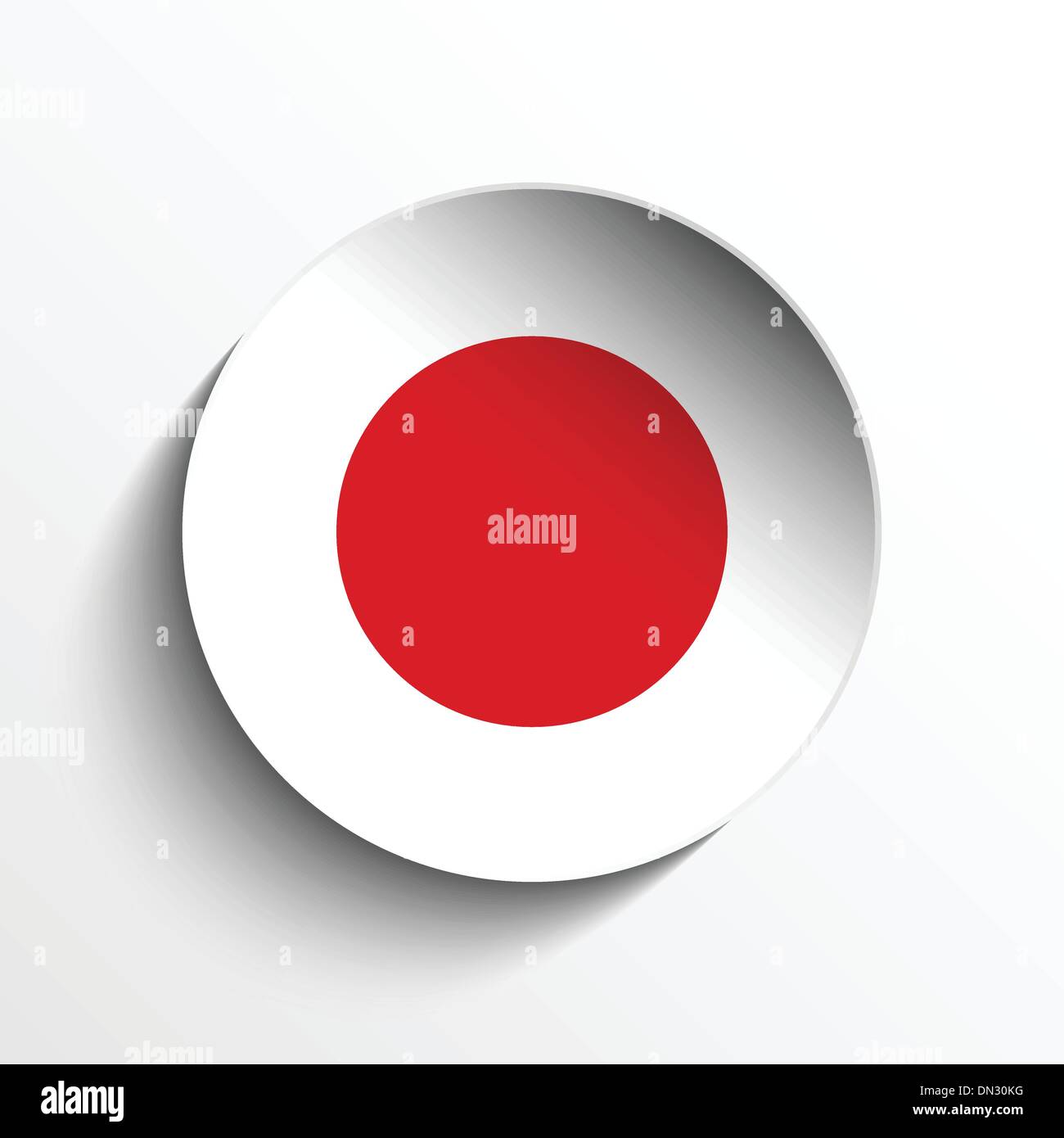 Japan Flag Paper Circle Shadow Button Stock Vector Image & Art - Alamy