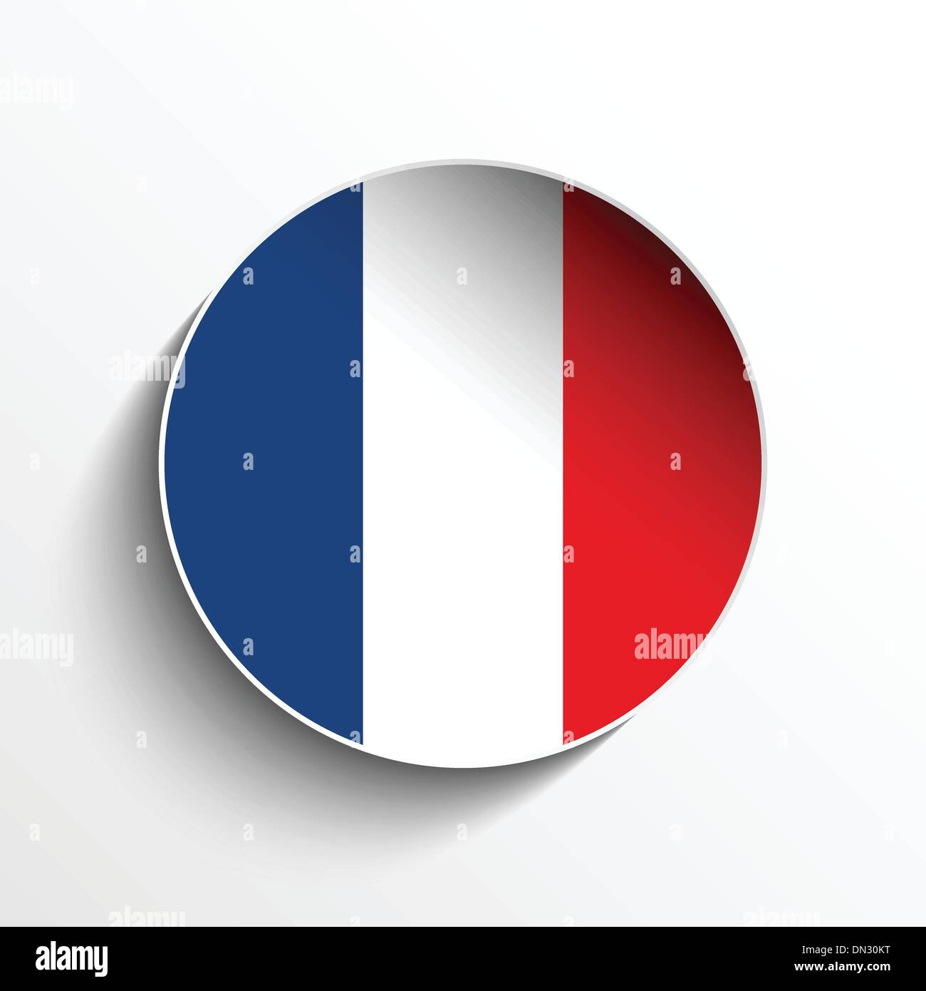 France Flag Paper Circle Shadow Button Stock Vector Image & Art - Alamy