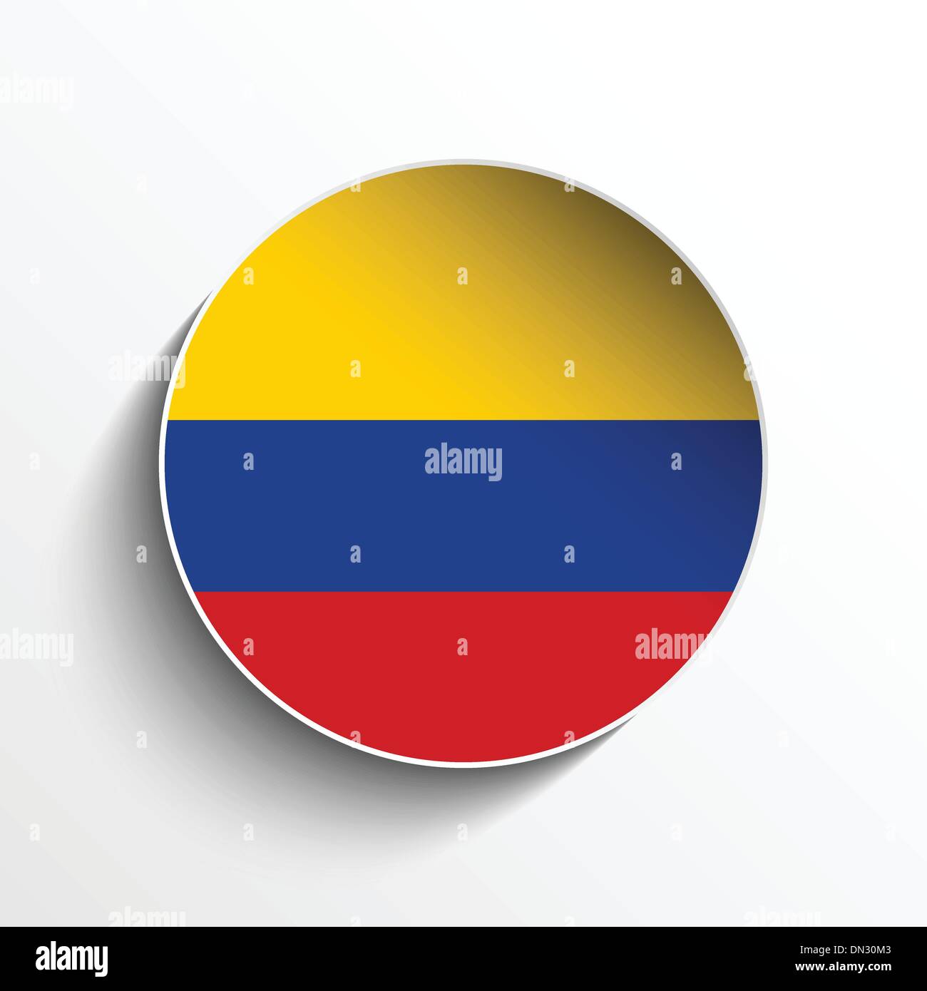 Colombia Flag Paper Circle Shadow Button Stock Vector Image & Art - Alamy