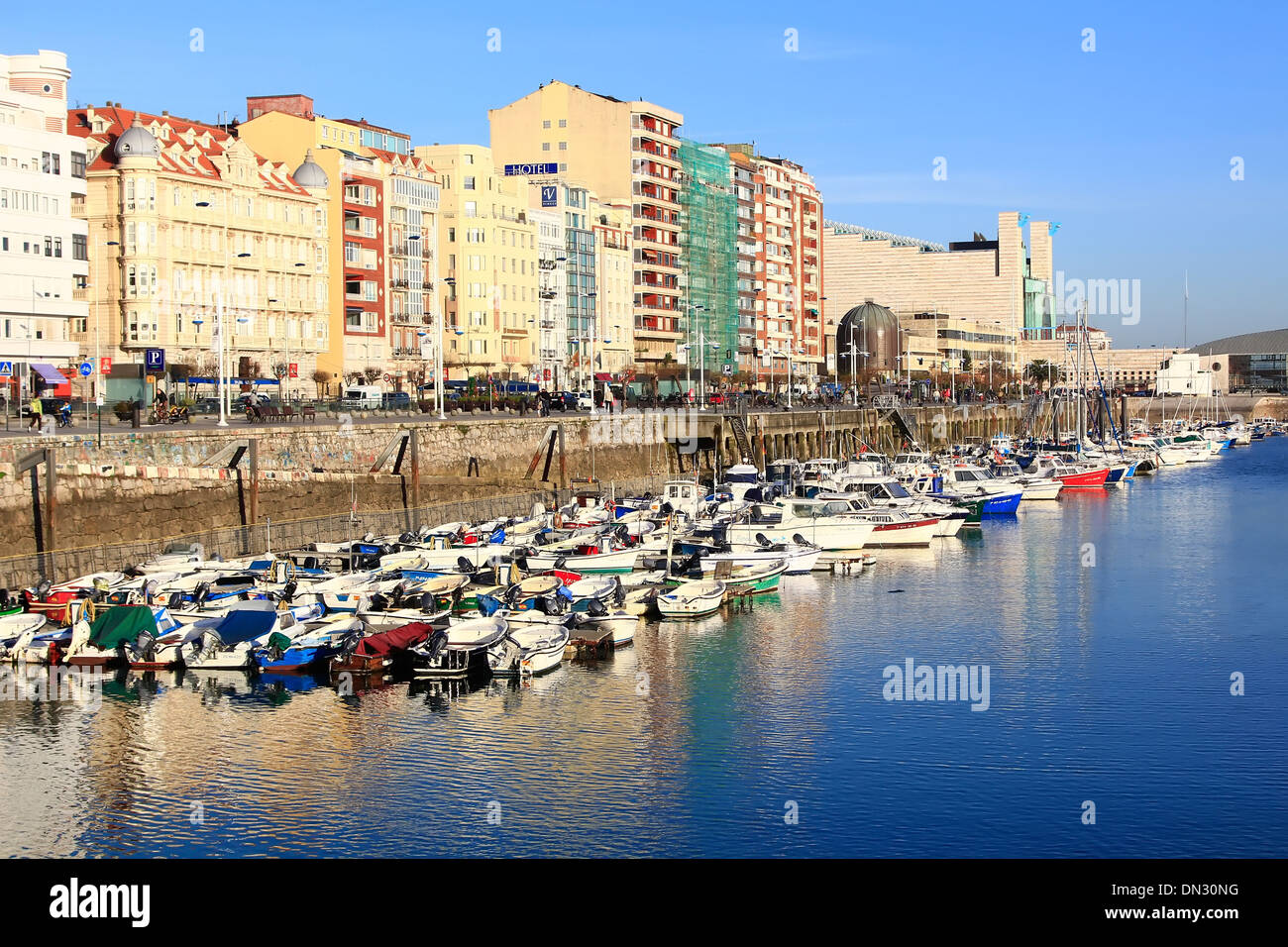 dock with sailboats in the city of Santander, Spain Stock Photo - Alamy
