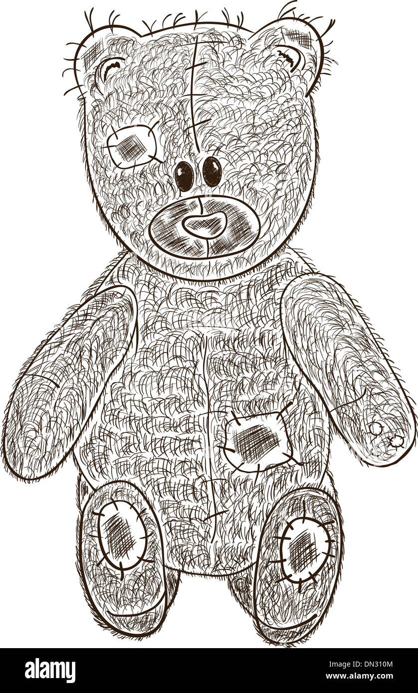 White fluffy bear small Stock Vector Images - Alamy