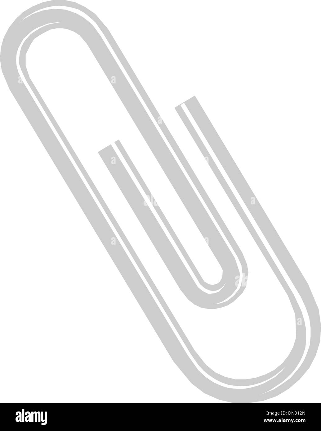 Grey metal paperclip Stock Vector Images - Alamy