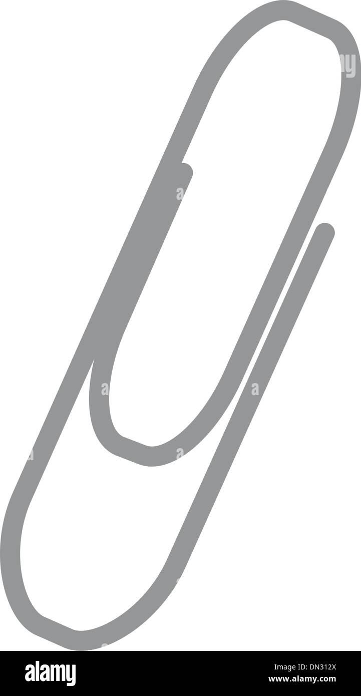 Grey metal paperclip Stock Vector Images - Alamy