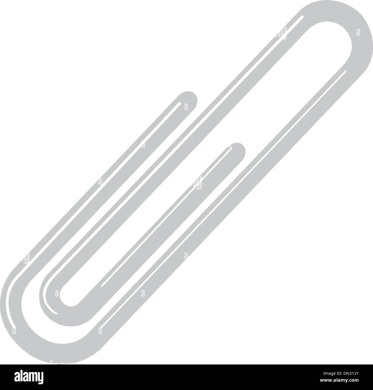 Grey metal paperclip Stock Vector Images - Alamy