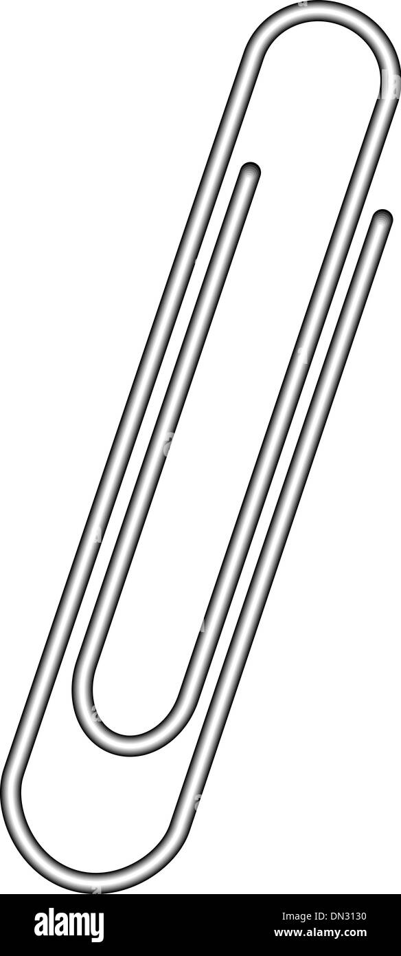 Grey metal paperclip Stock Vector Images - Alamy