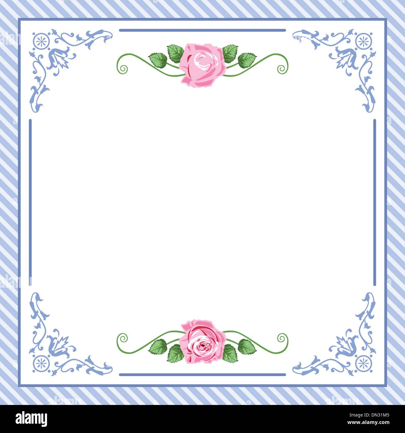 Blue roses romantic Stock Vector Images - Alamy