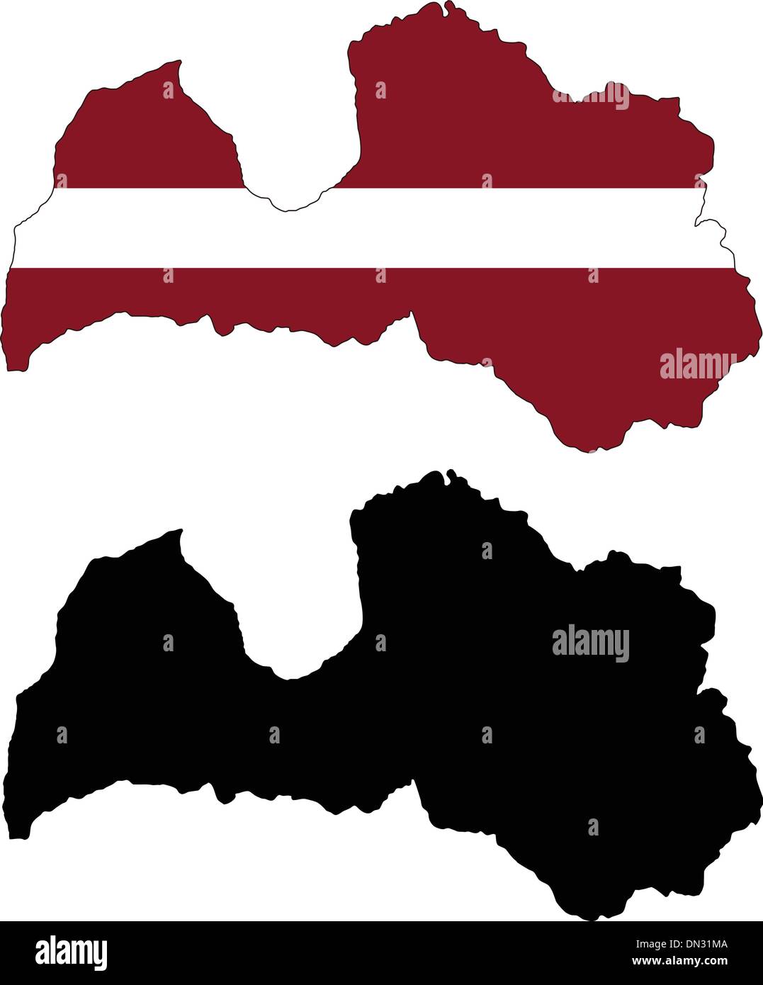 Latvia outline Stock Vector Images - Alamy