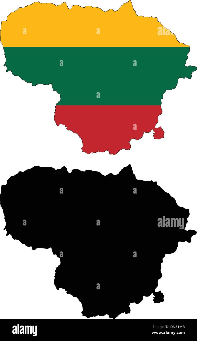 Flag of country lithuania outline hi-res stock photography and images ...