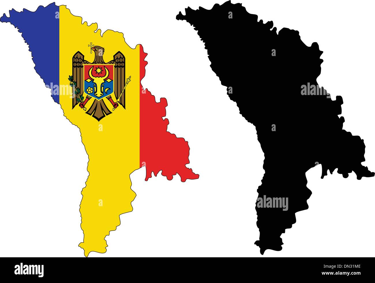 Moldova outline map hi-res stock photography and images - Alamy