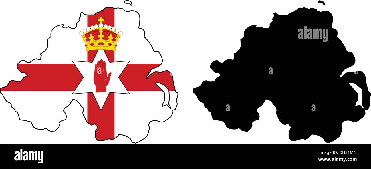 Northern ireland outline hi-res stock photography and images - Alamy