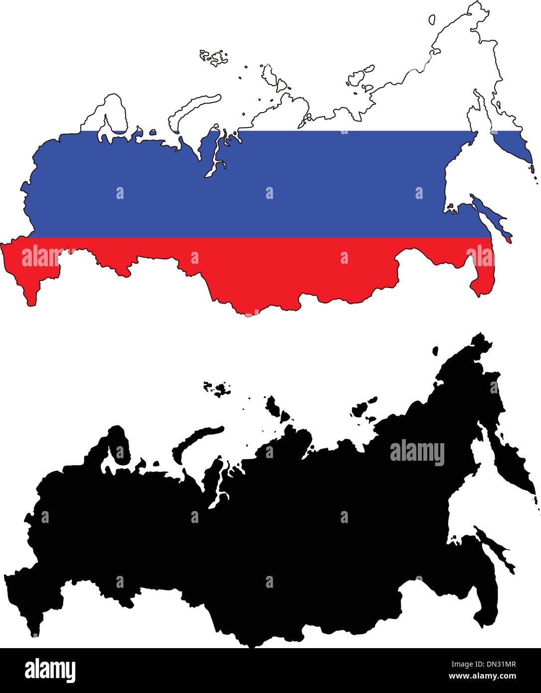 Russia Map Outline Stock Photos & Russia Map Outline Stock Images - Alamy