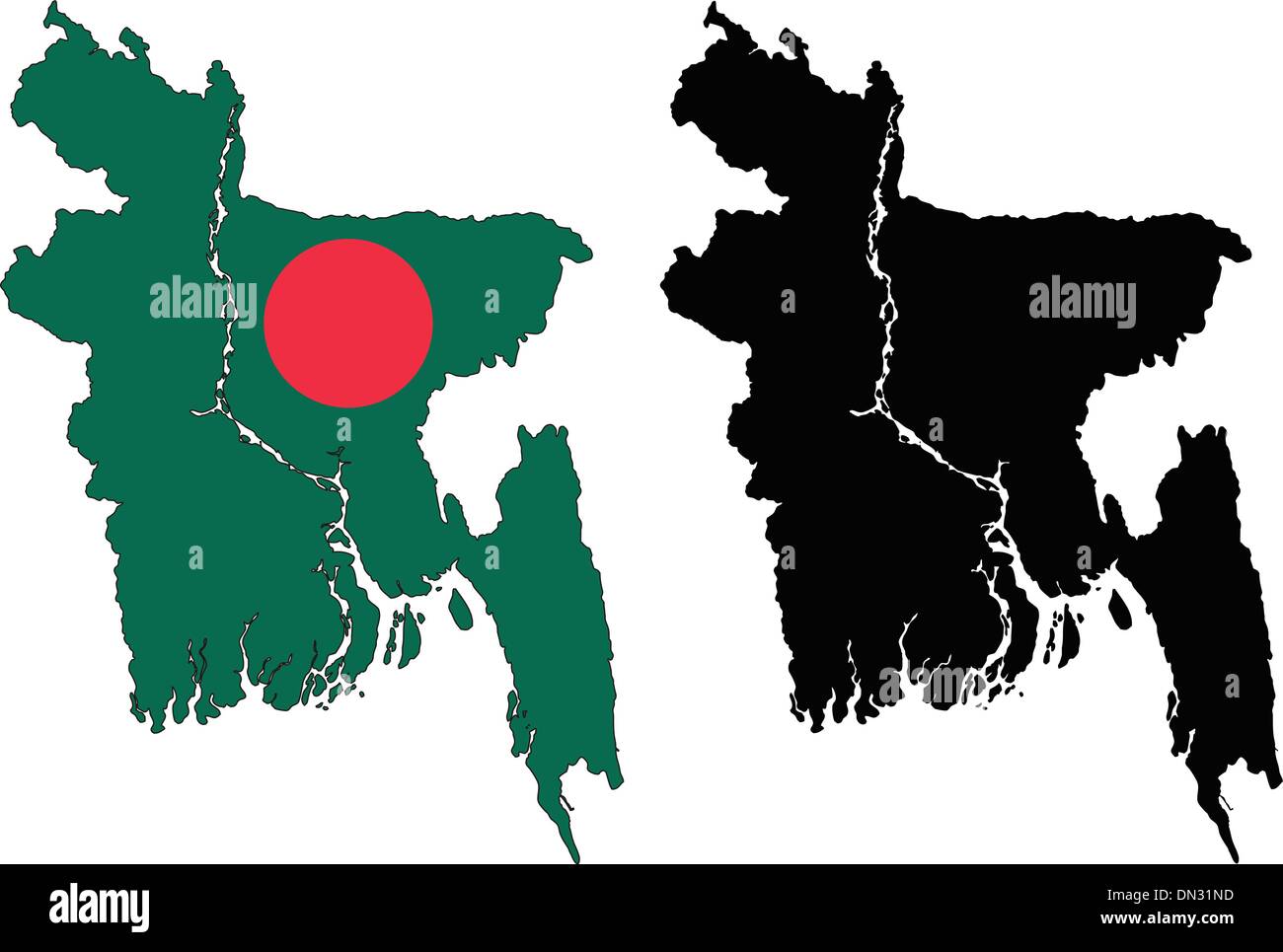Bangladesh map outline