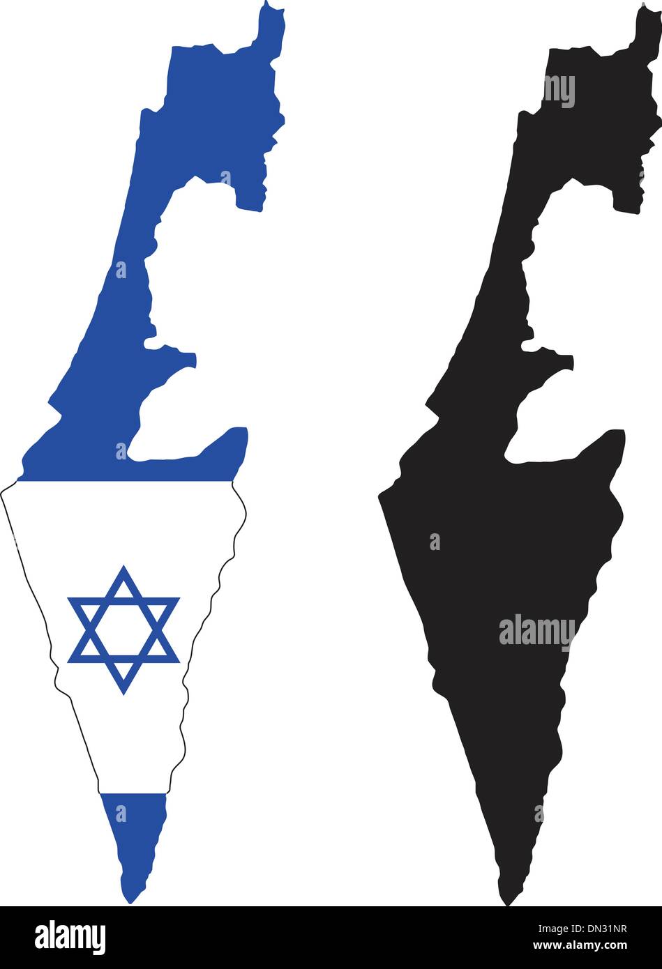 Israel map outline Stock Vector Images - Alamy