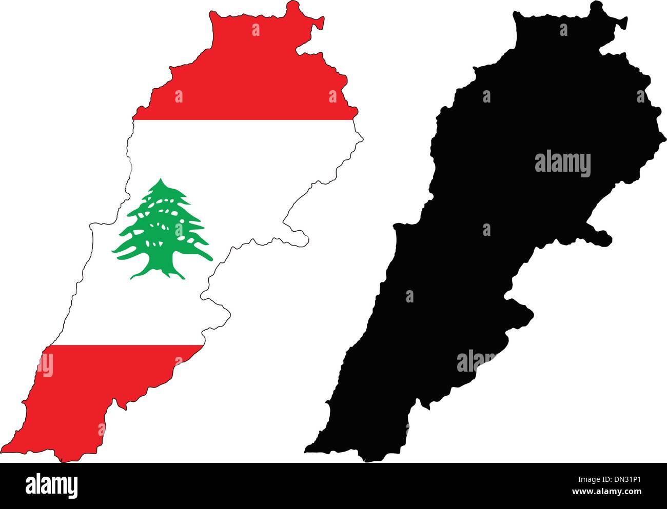 Lebanon outline hi-res stock photography and images - Alamy