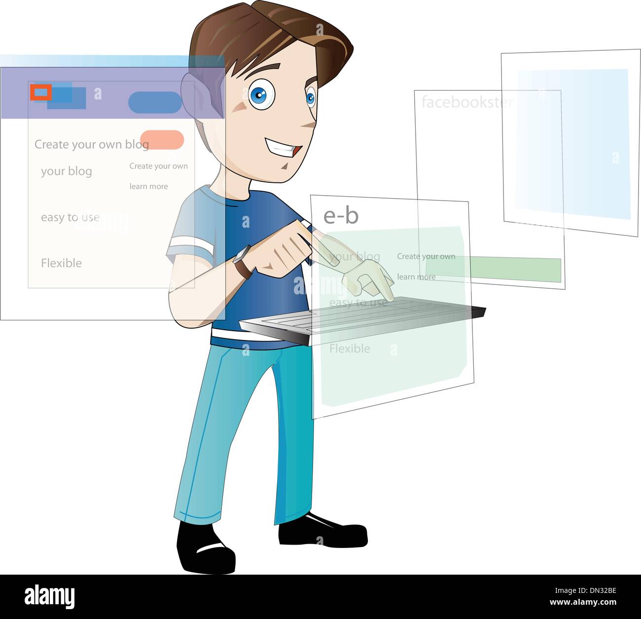 Angry businessman cartoon character Cut Out Stock Images & Pictures - Alamy