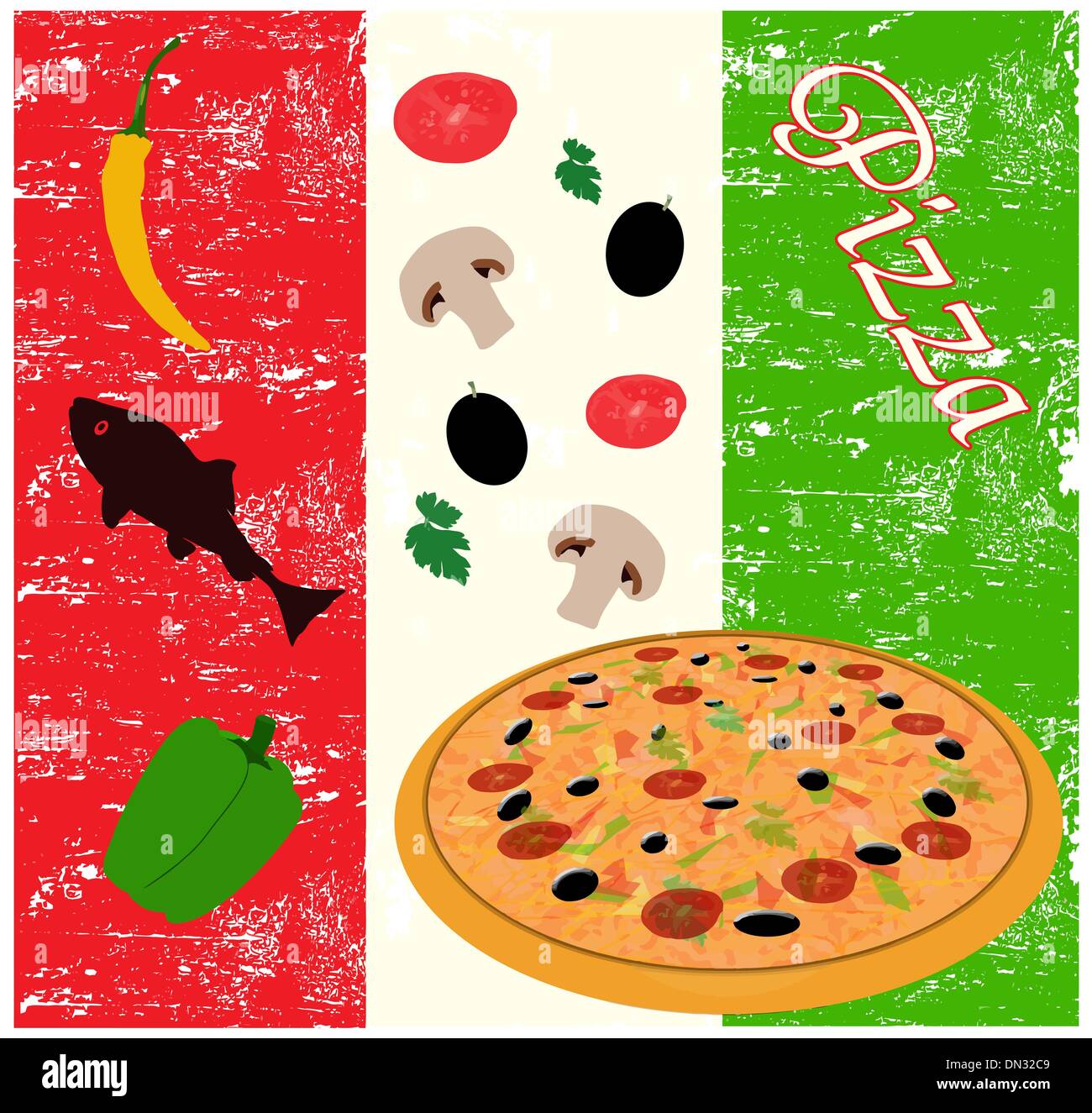 Pizzeria menu poster concept hi-res stock photography and images - Alamy