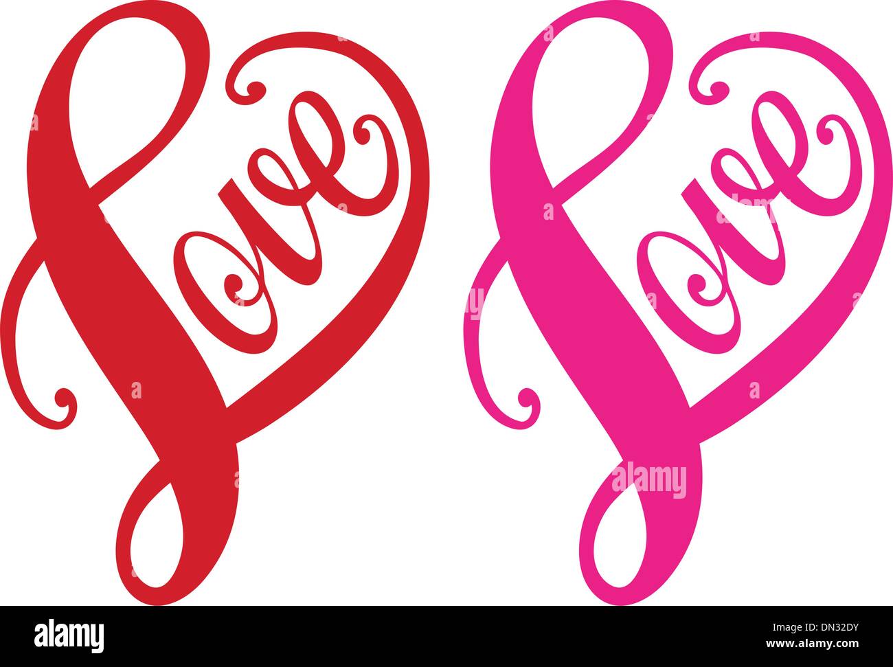 Letter word love written Stock Vector Images - Alamy