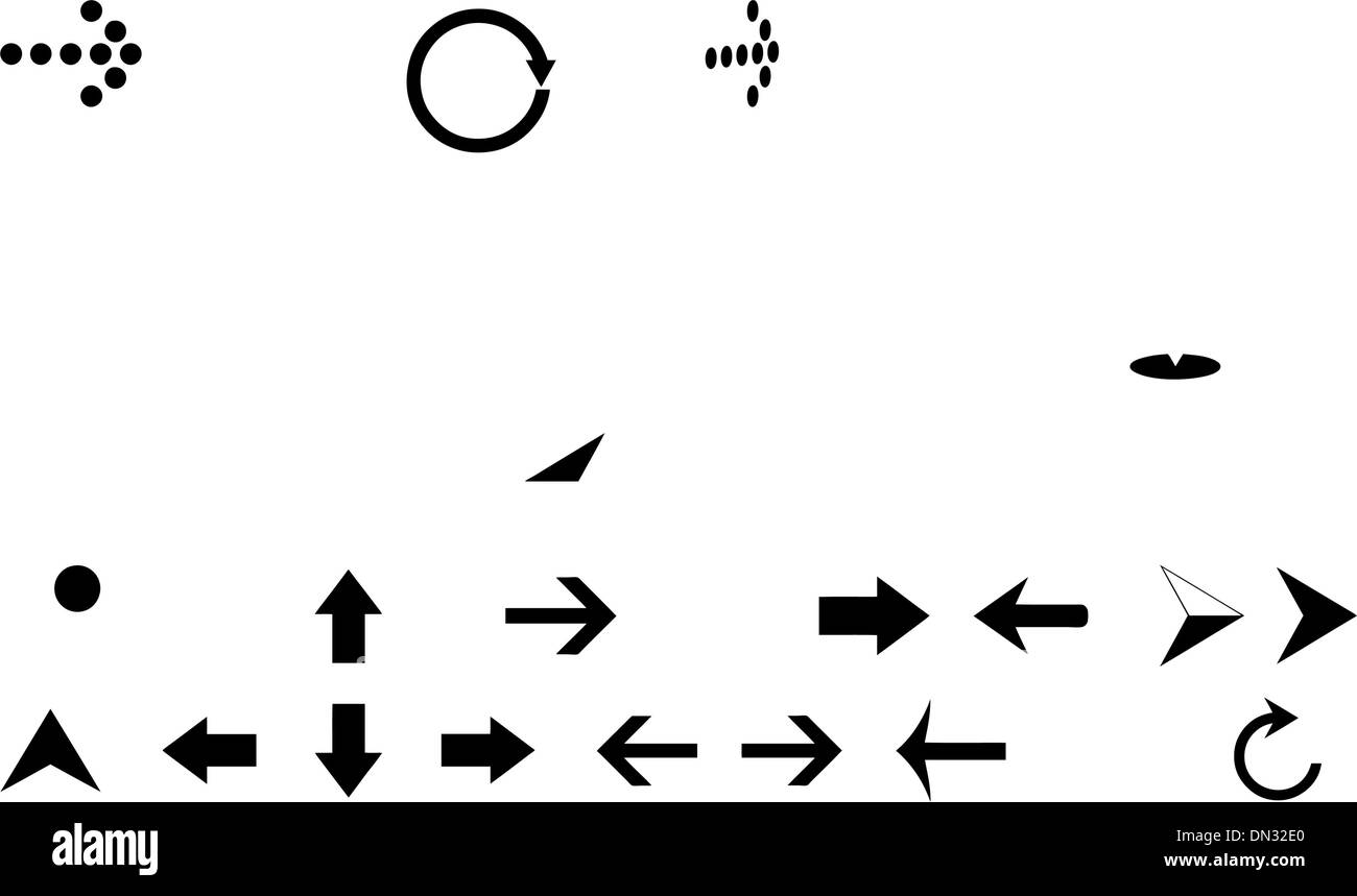 Black arrows set on Stock Vector Images - Alamy