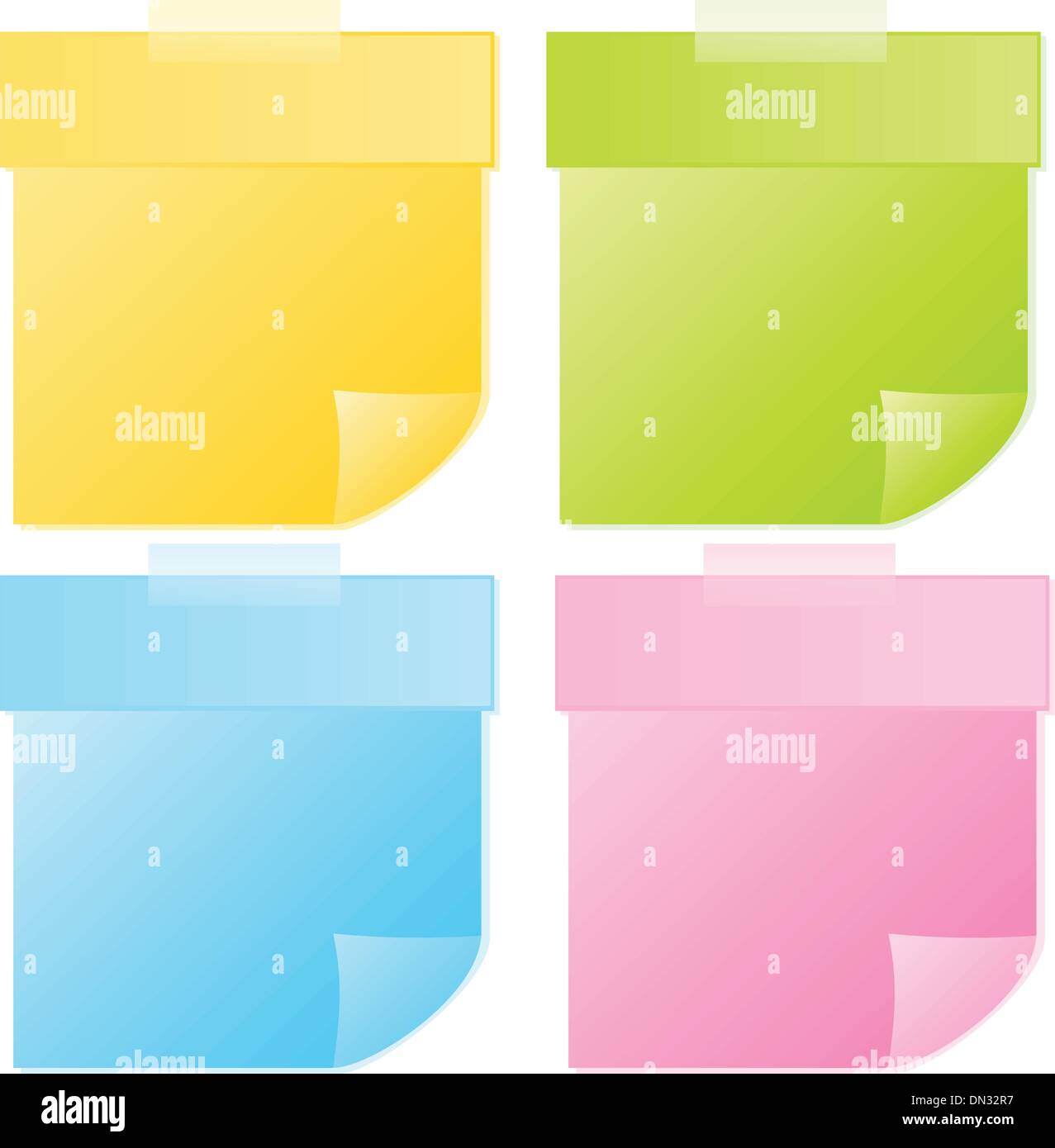 Postit note yellow Stock Vector Images - Alamy