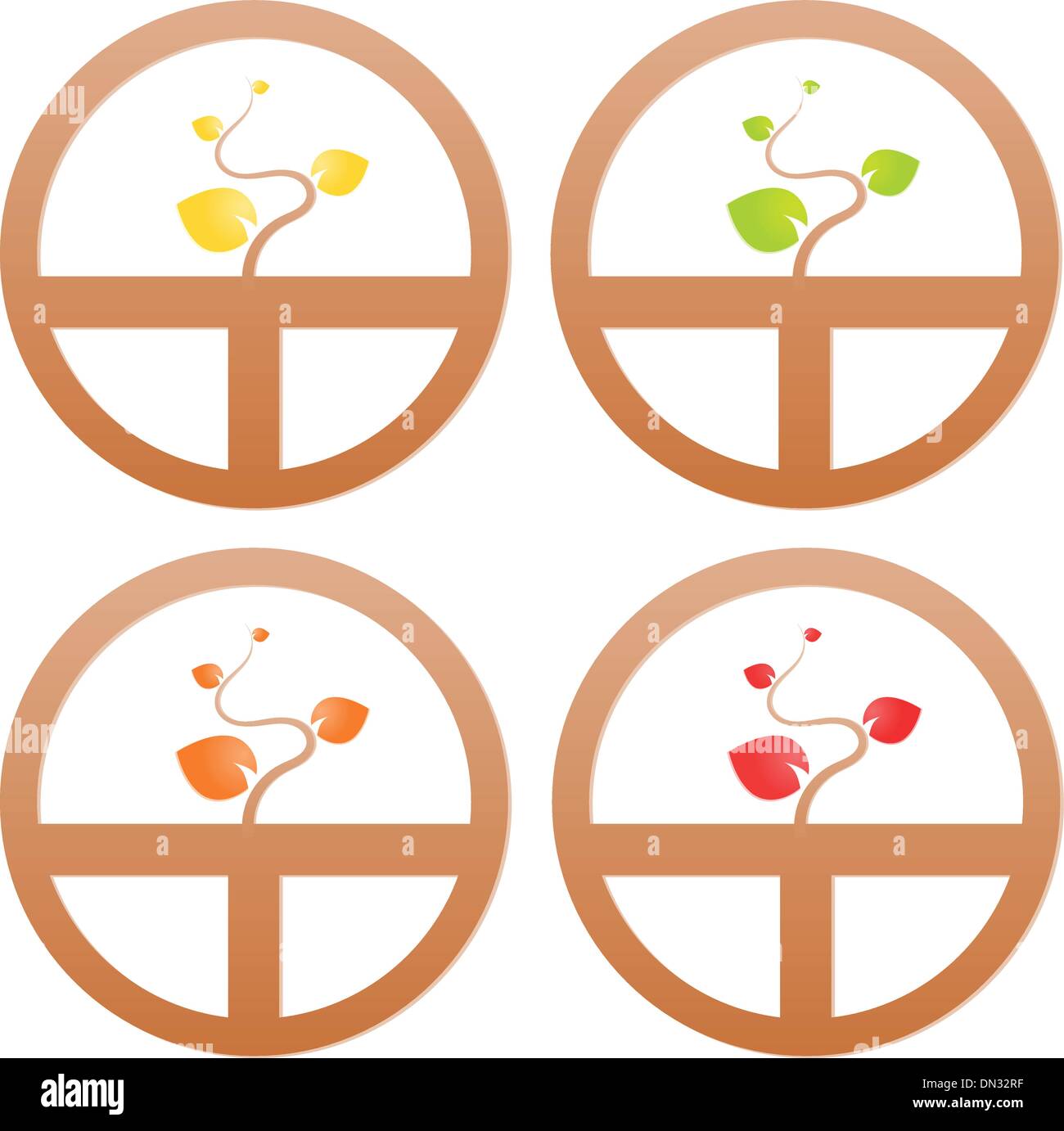 Green plant nature logo Cut Out Stock Images & Pictures - Alamy