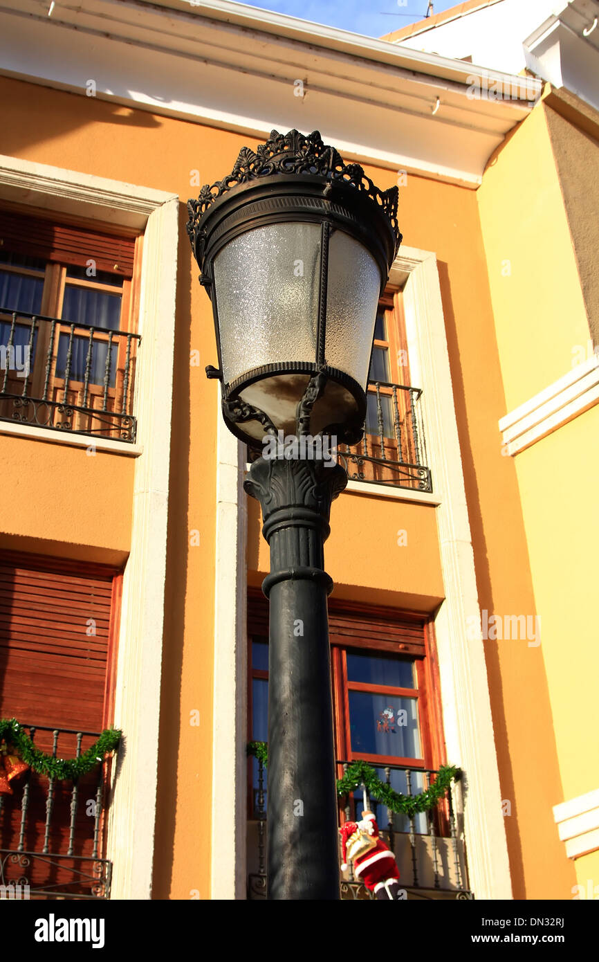 old black iron lamp in a city Stock Photo - Alamy