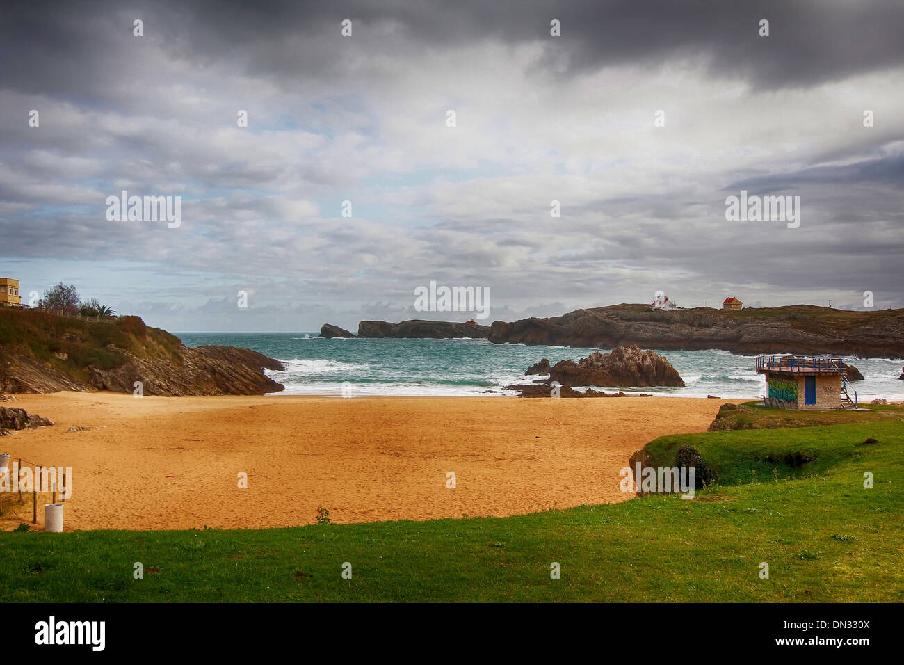 small sandy beach in North Sea Stock Photo - Alamy