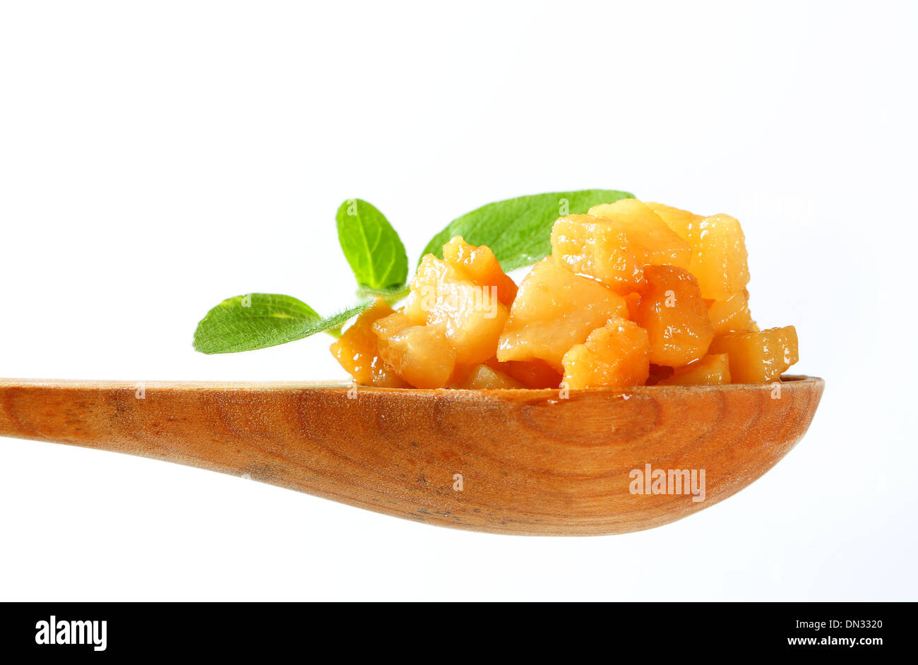 Pork greaves on wooden spoon Stock Photo - Alamy