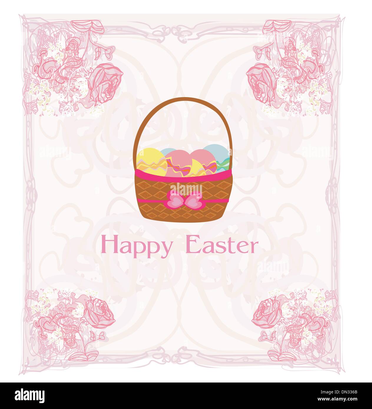Easter flower border Stock Vector Images - Alamy