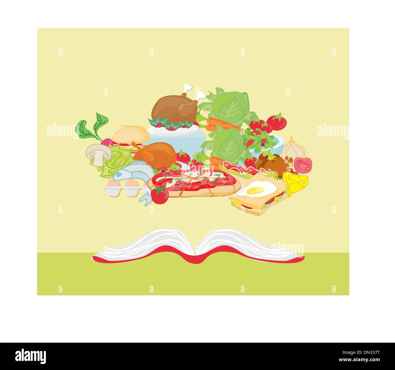 Gourmet cookbook Stock Vector Images - Alamy