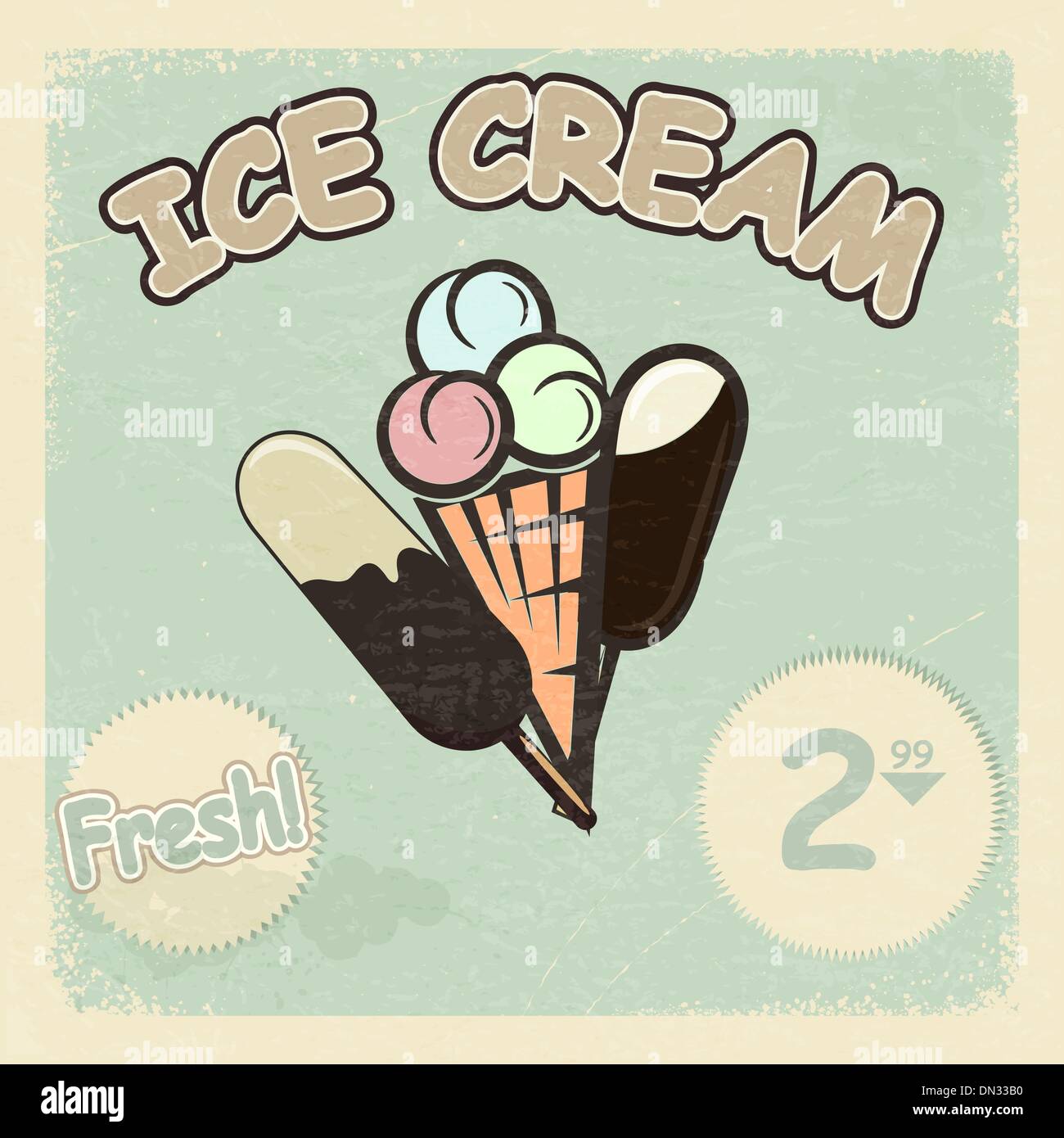 Large ice cream Stock Vector Images - Alamy