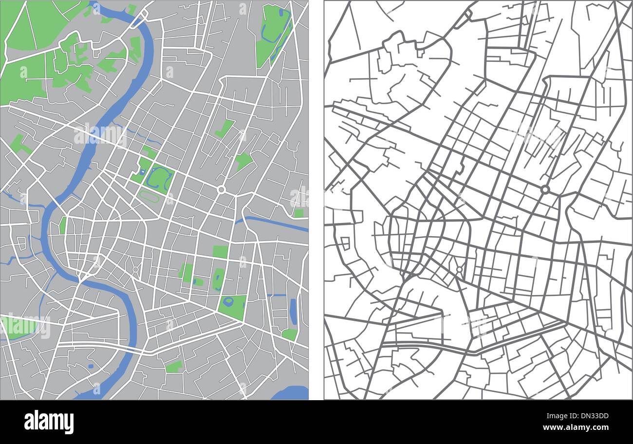 Bangkok Map Stock Vector Images - Alamy