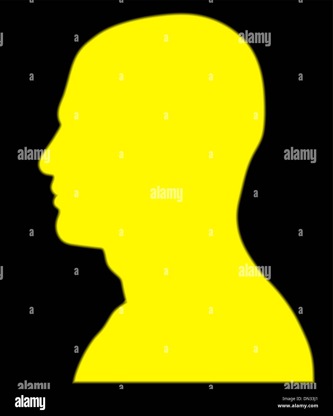 Glowing Head Stock Vector Image & Art - Alamy