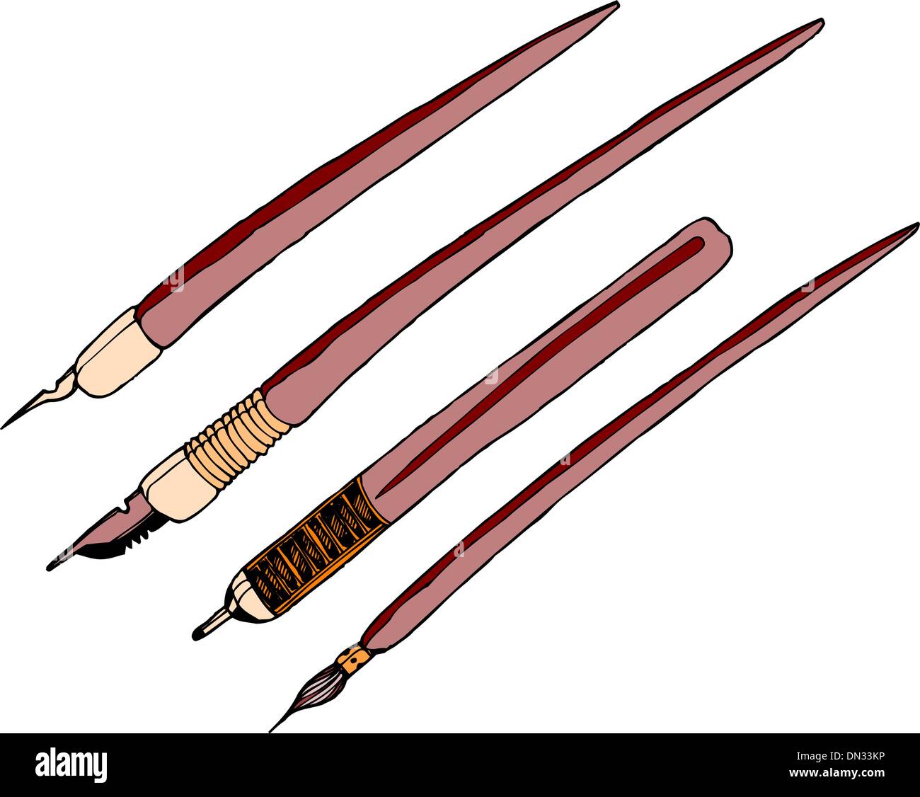 Pen pens Stock Vector Images - Alamy