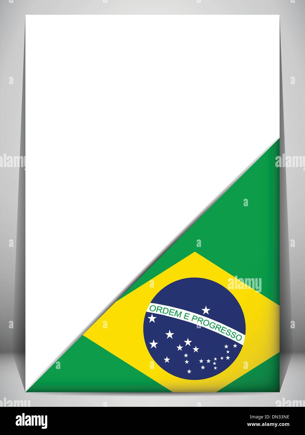 Brazil Country Flag Turning Page Stock Vector Image & Art - Alamy