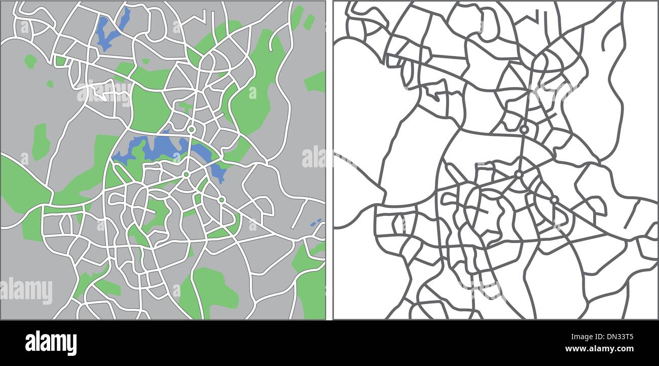 Canberra map Stock Vector Images - Alamy