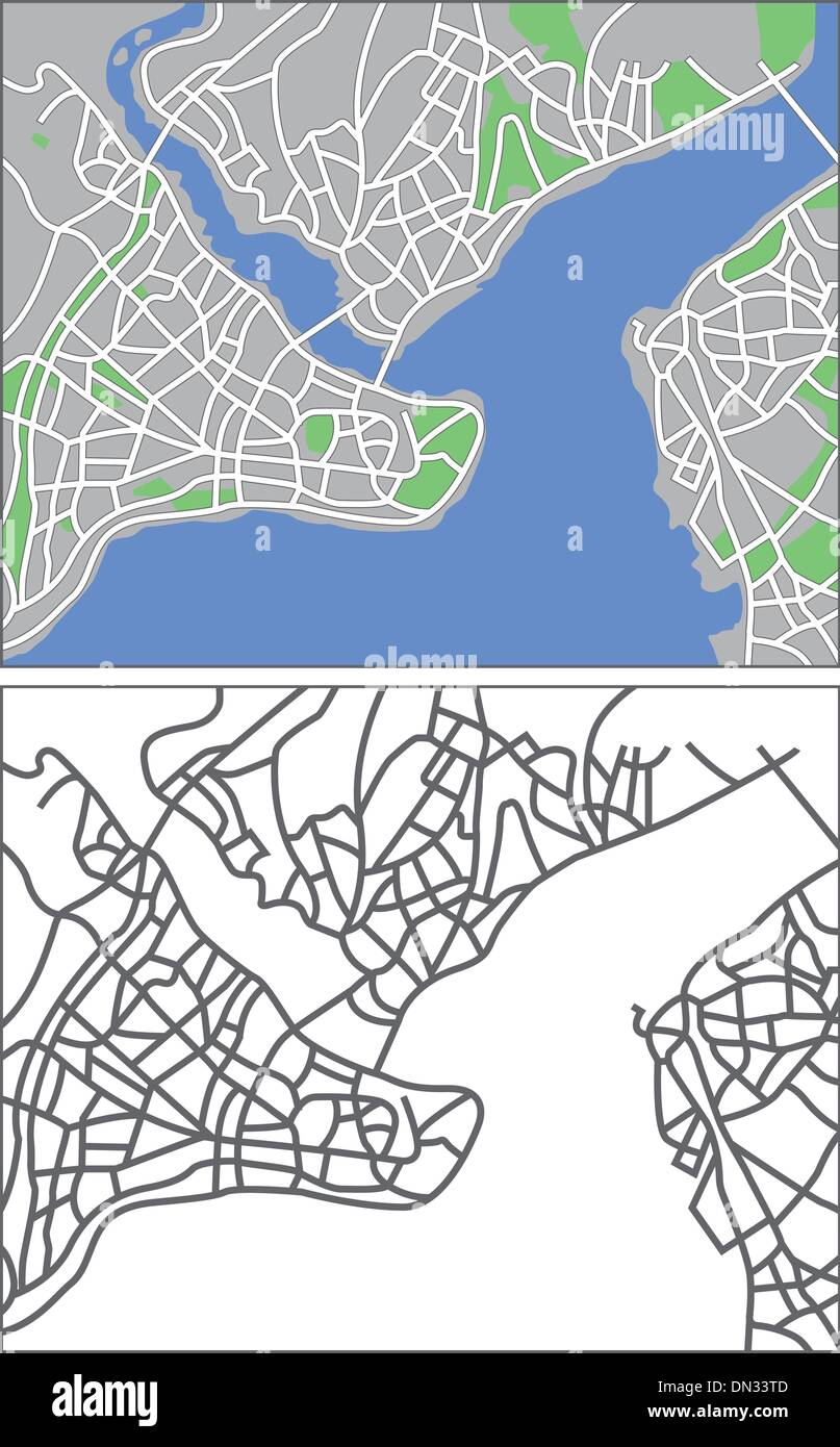 Map of istanbul Stock Vector Images - Alamy