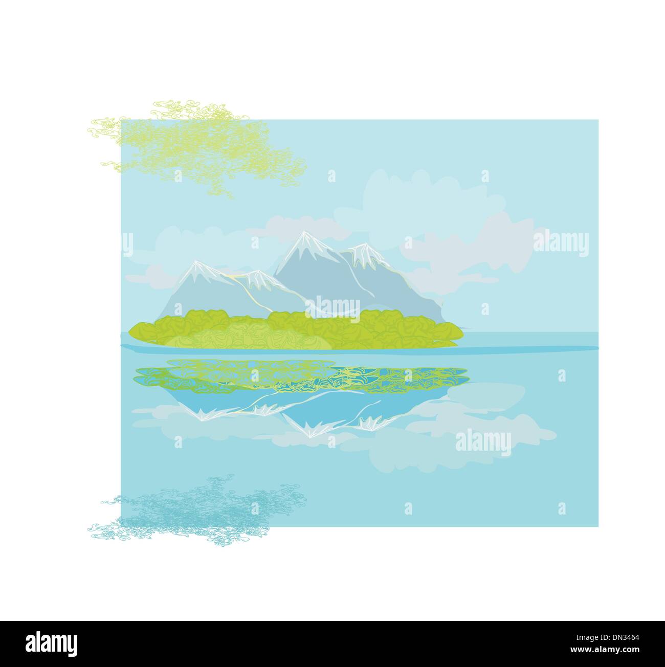 Vector landscape with mountains Stock Vector Image & Art - Alamy
