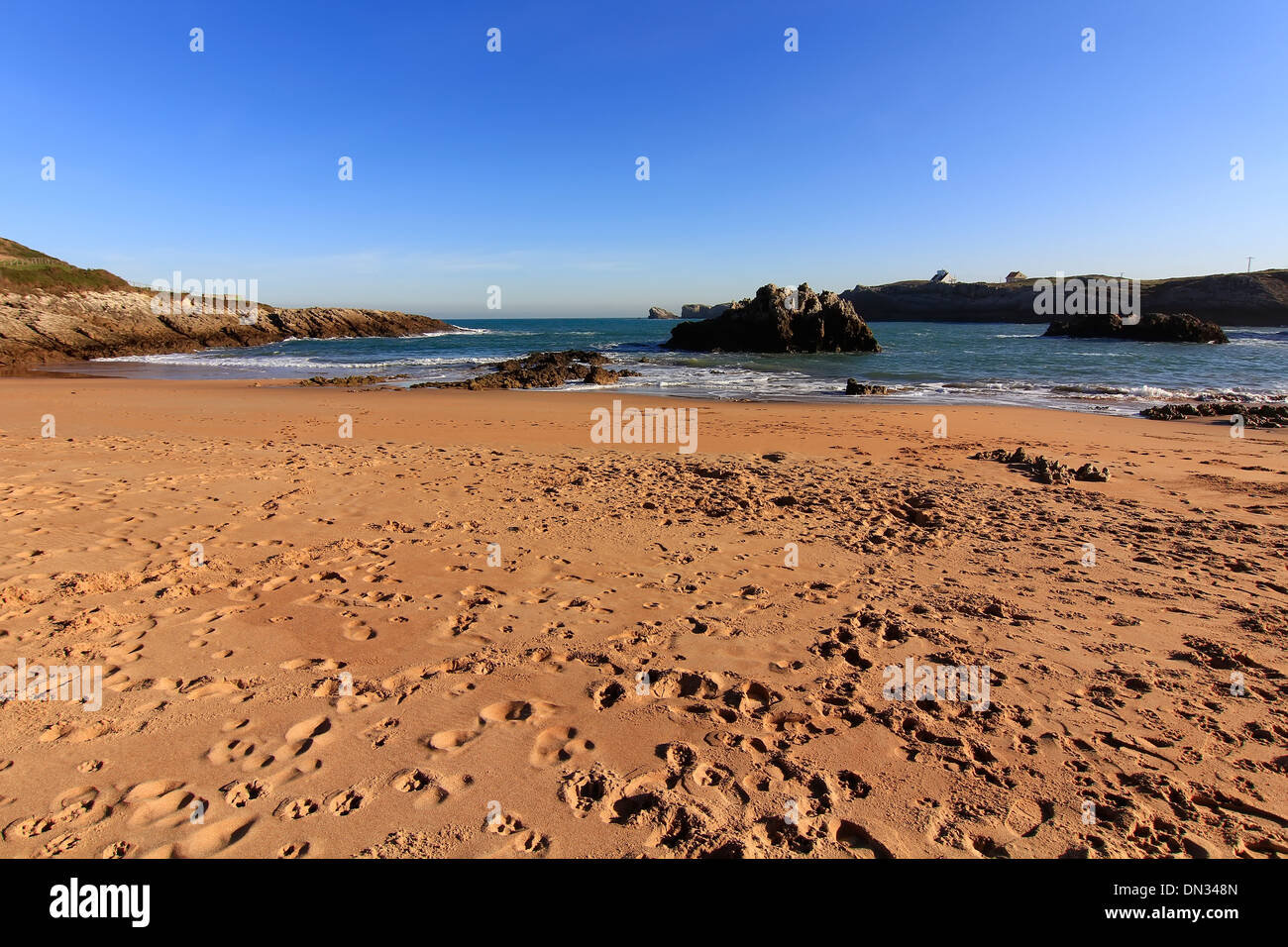 small sandy beach in North Sea Stock Photo - Alamy