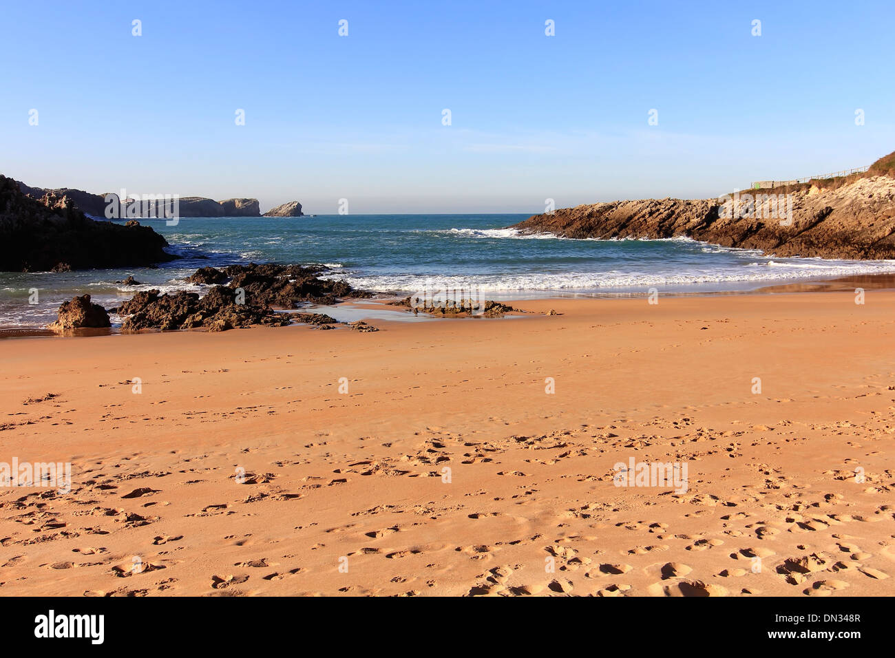 small sandy beach in North Sea Stock Photo - Alamy