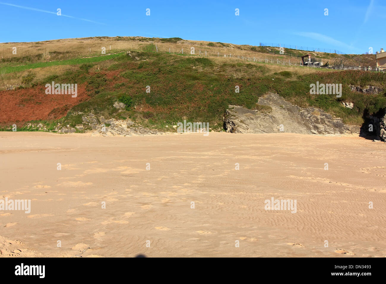 small sandy beach in North Sea Stock Photo - Alamy